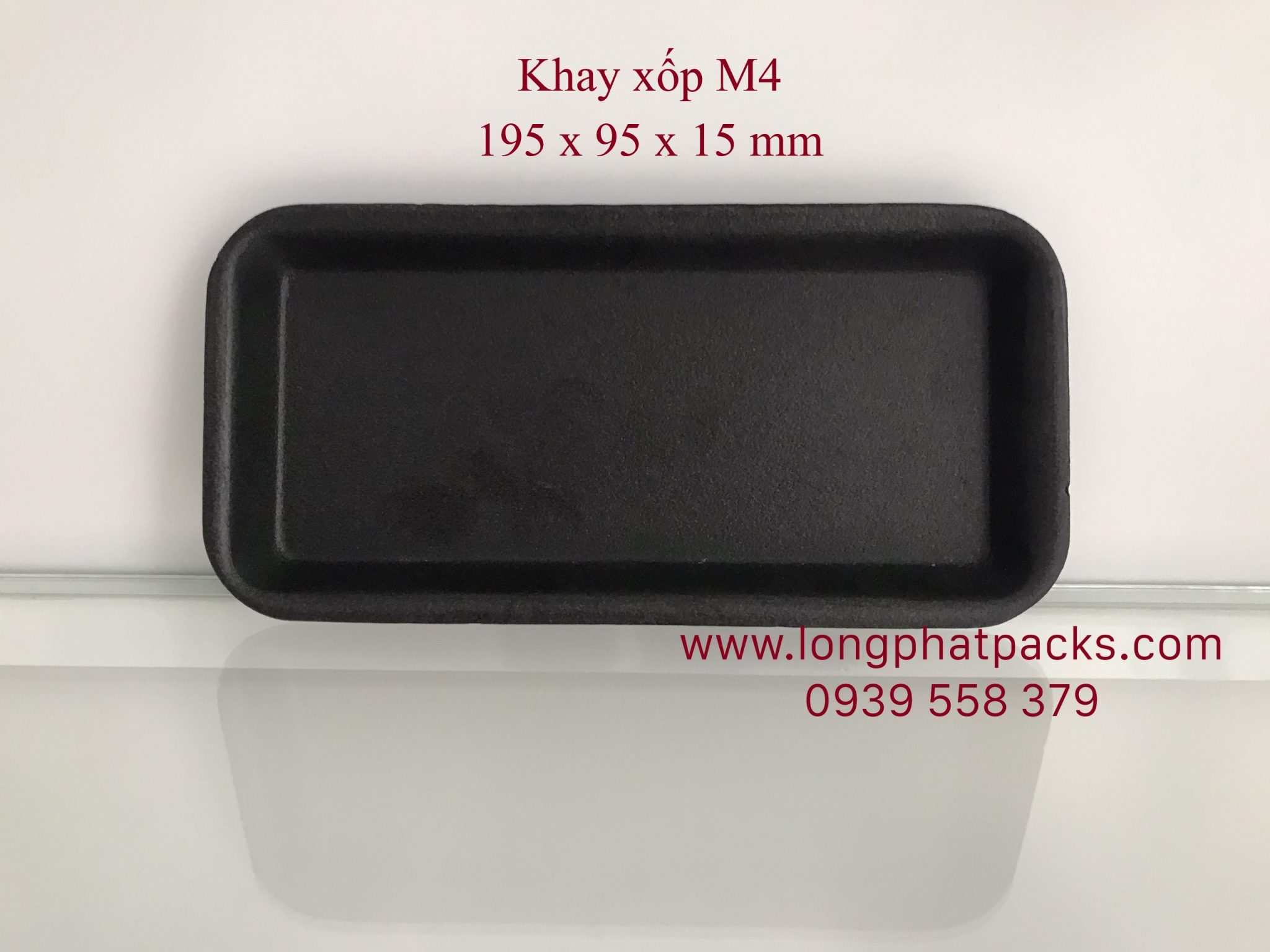 KHAY XỐP M14 ĐEN - BAO BÌ LONG PHÁT - ĐÓNG GÓI THỰC PHẨM