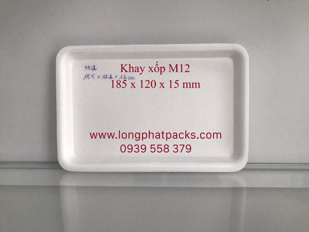 KHAY XỐP M16 TRẮNG - CÔNG TY BAO BÌ LONG PHÁT