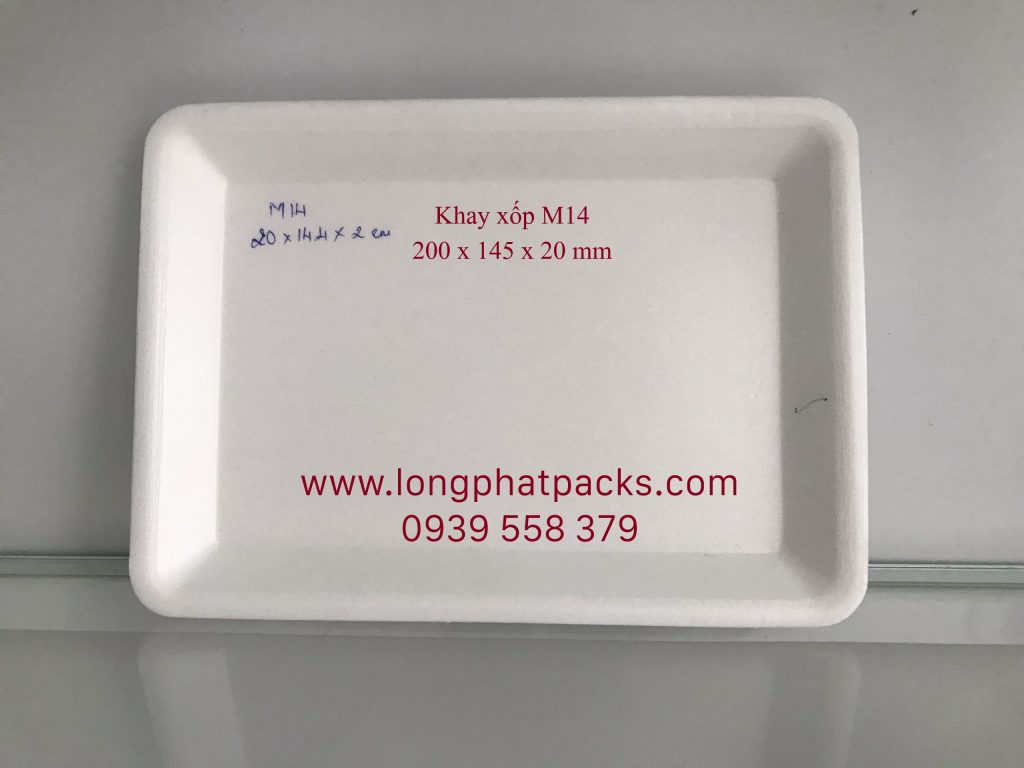 KHAY XỐP M16 TRẮNG - CÔNG TY BAO BÌ LONG PHÁT