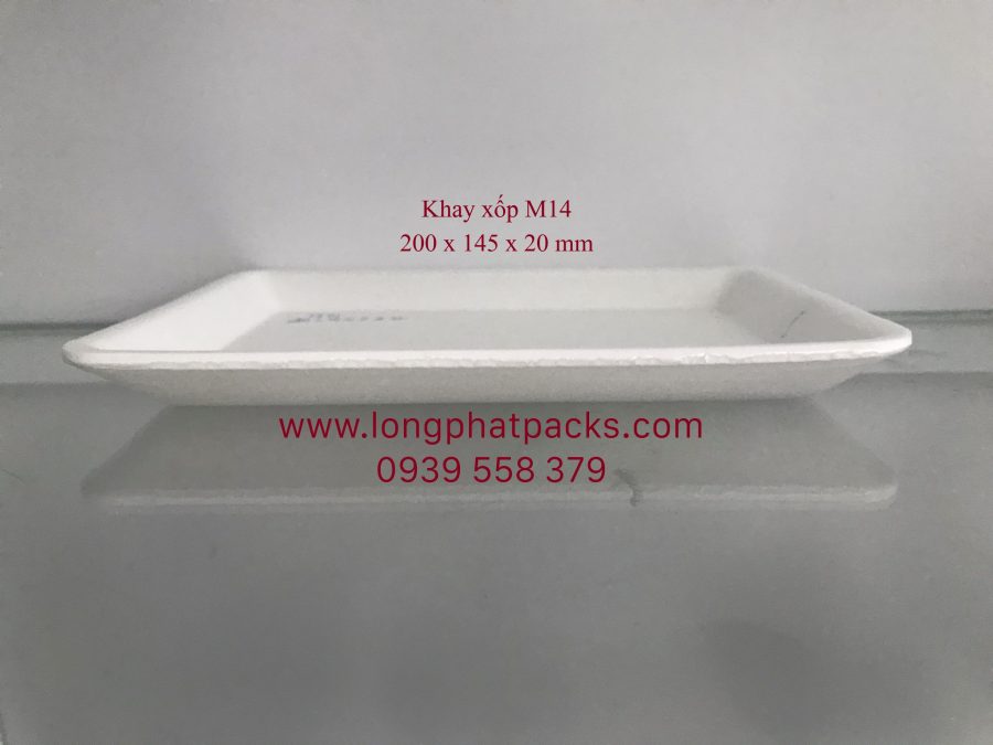KHAY XỐP M14 TRẮNG - CÔNG TY BAO BÌ LONG PHÁT