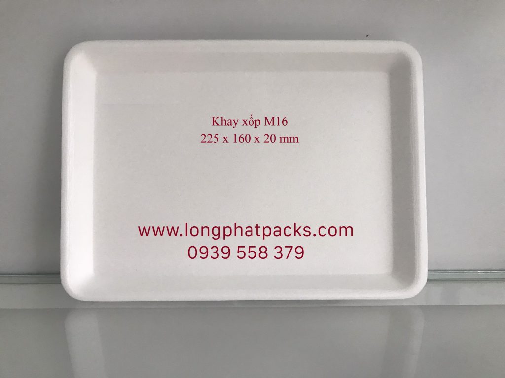 KHAY XỐP M16 ĐEN - BAO BÌ LONG PHÁT - ĐÓNG GÓI THỰC PHẨM