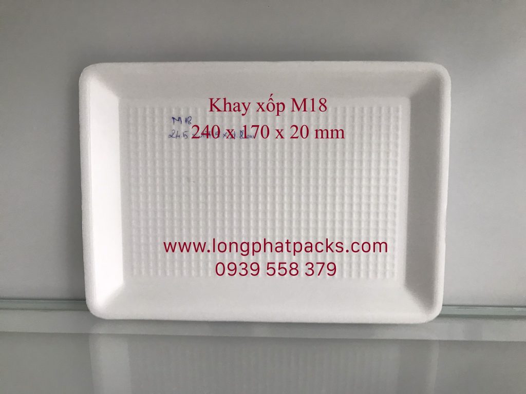 KHAY XỐP M20 TRẮNG - CÔNG TY BAO BÌ LONG PHÁT