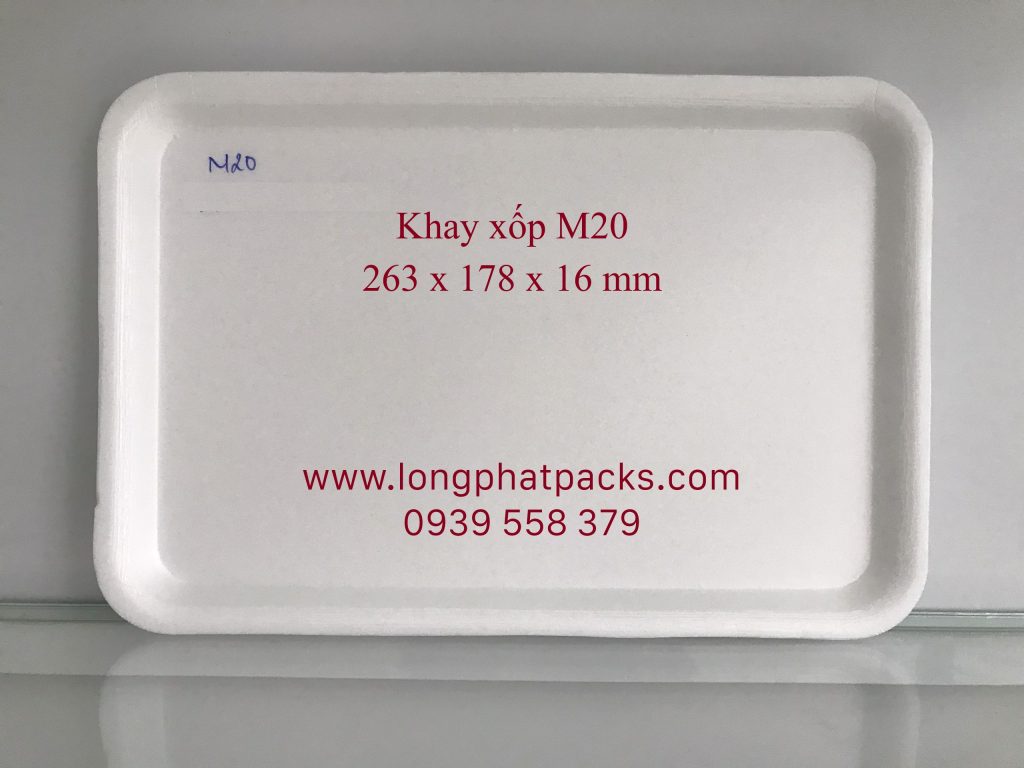 KHAY XỐP M20 TRẮNG - CÔNG TY BAO BÌ LONG PHÁT