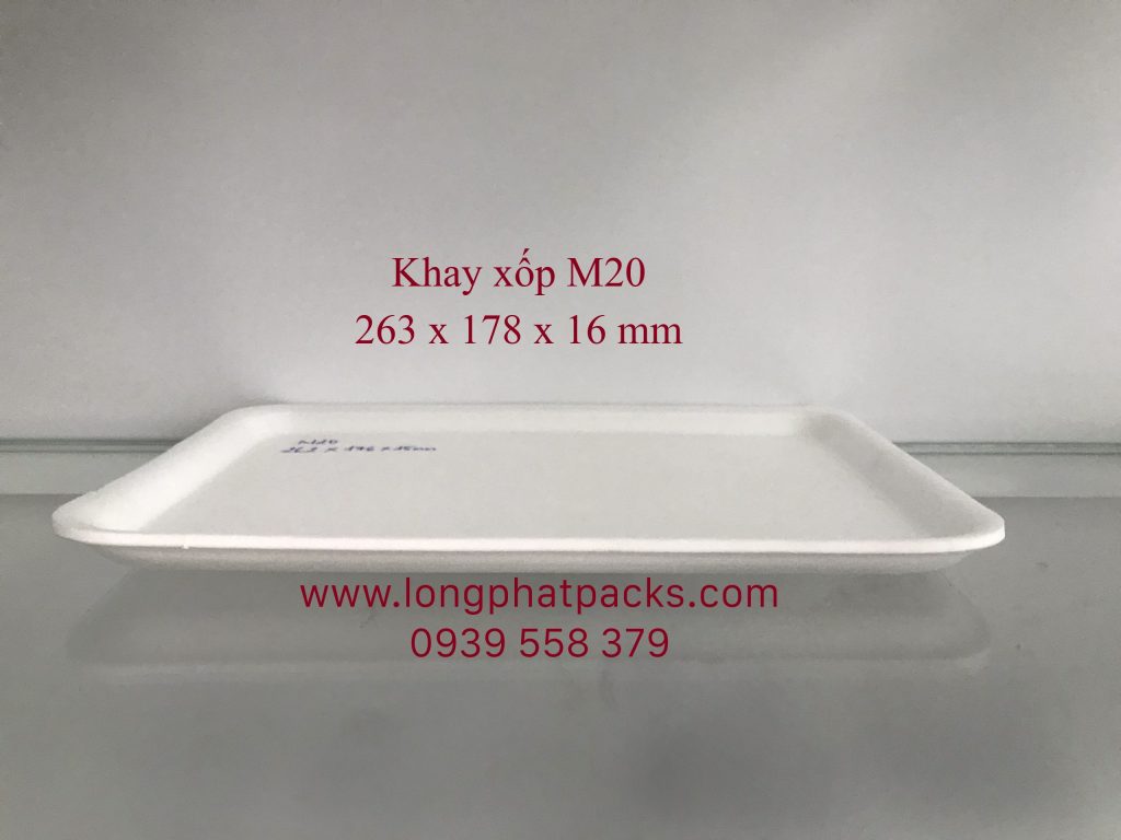 KHAY XỐP M20 TRẮNG - CÔNG TY BAO BÌ LONG PHÁT