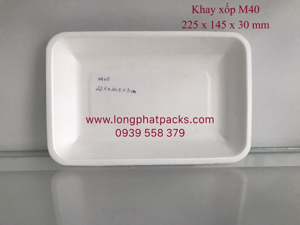 KHAY XỐP M14 ĐEN - BAO BÌ LONG PHÁT - ĐÓNG GÓI THỰC PHẨM