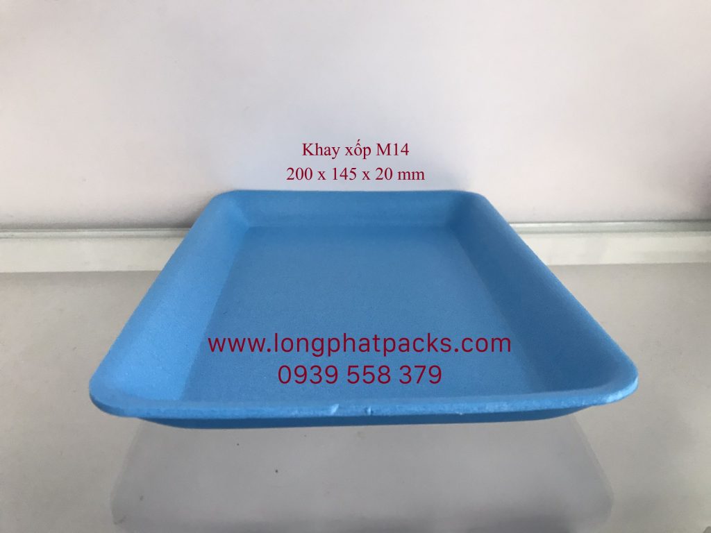 KHAY XỐP M14 XANH - CÔNG TY BAO BÌ LONG PHÁT