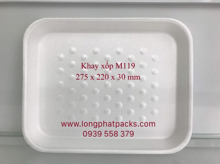 KHAY XỐP M14 ĐEN - BAO BÌ LONG PHÁT - ĐÓNG GÓI THỰC PHẨM
